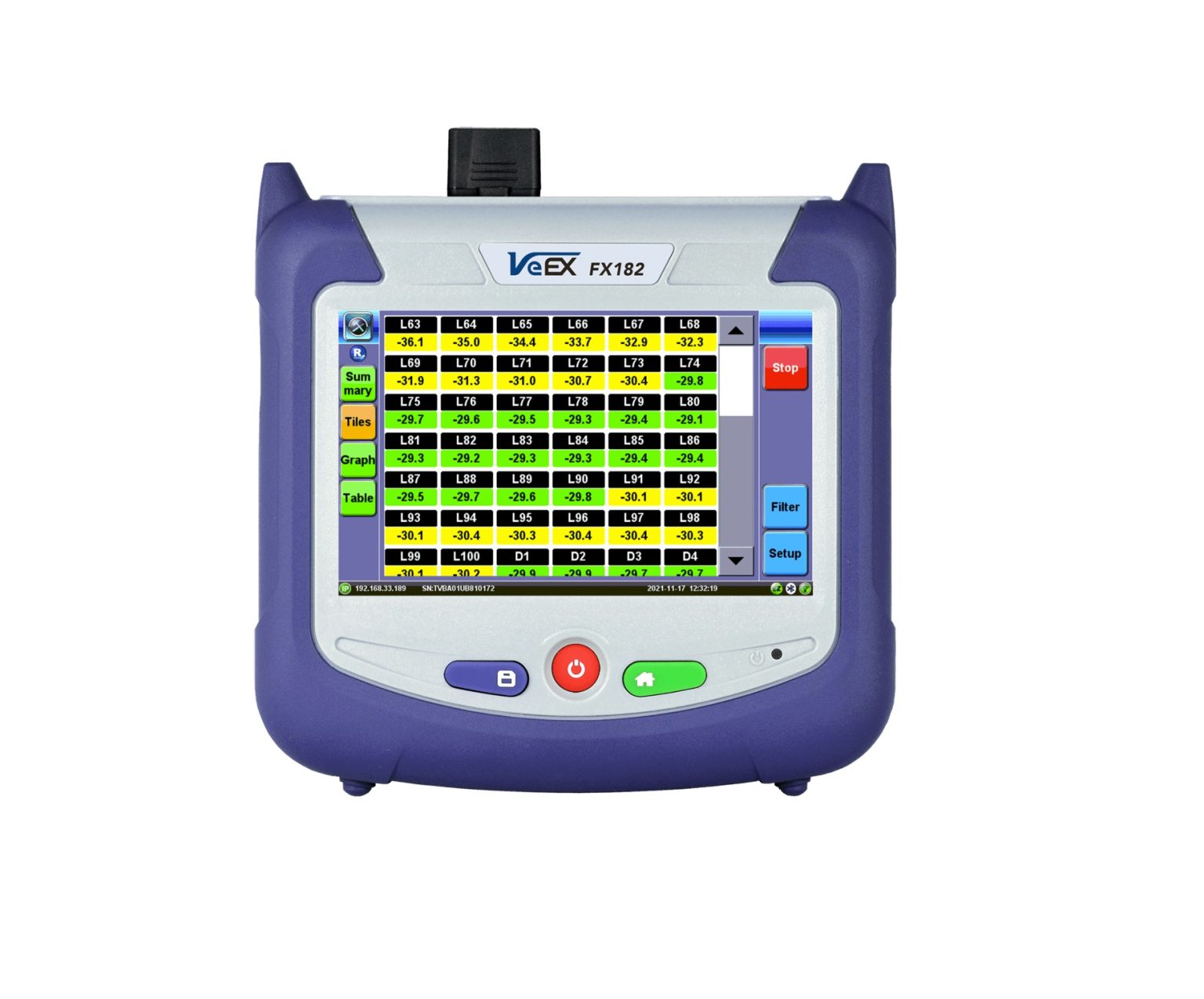 Máy đo kiểm tra kênh quang xDWM - VeEX FX182